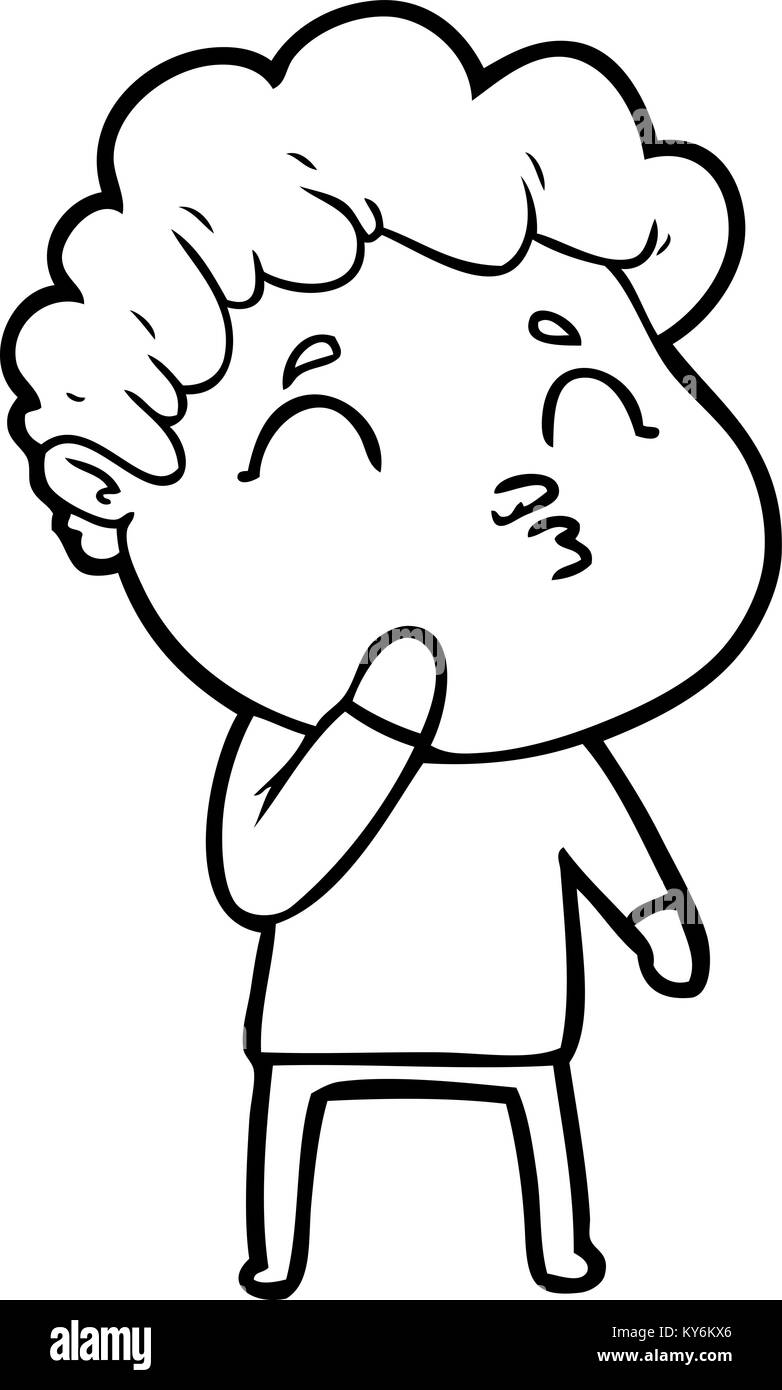 cartoon man pouting Stock Vector Image & Art - Alamy