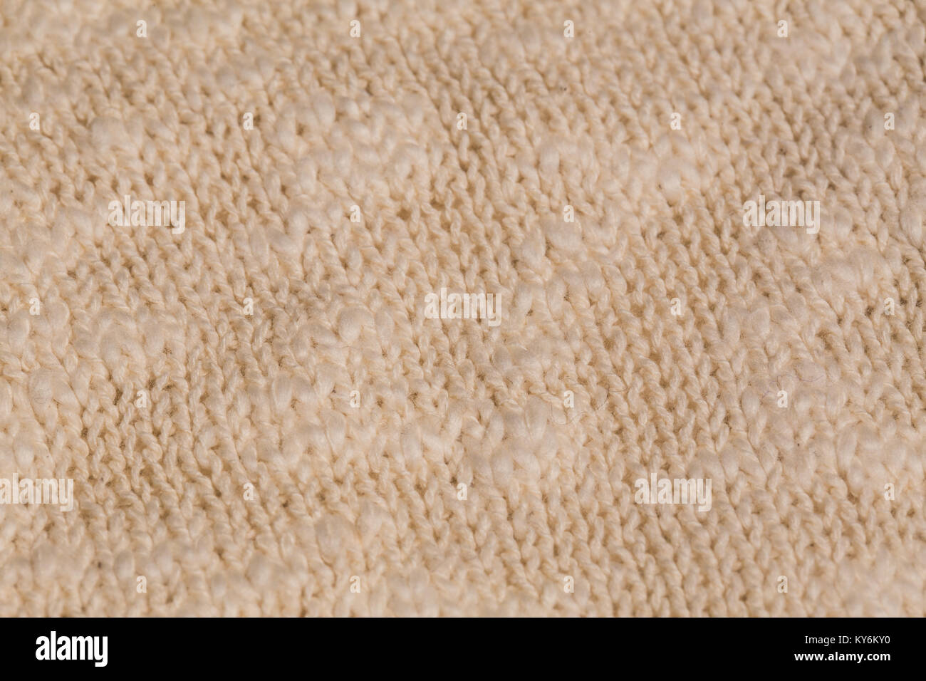 Macro color image of beige knitted texture Stock Photo - Alamy