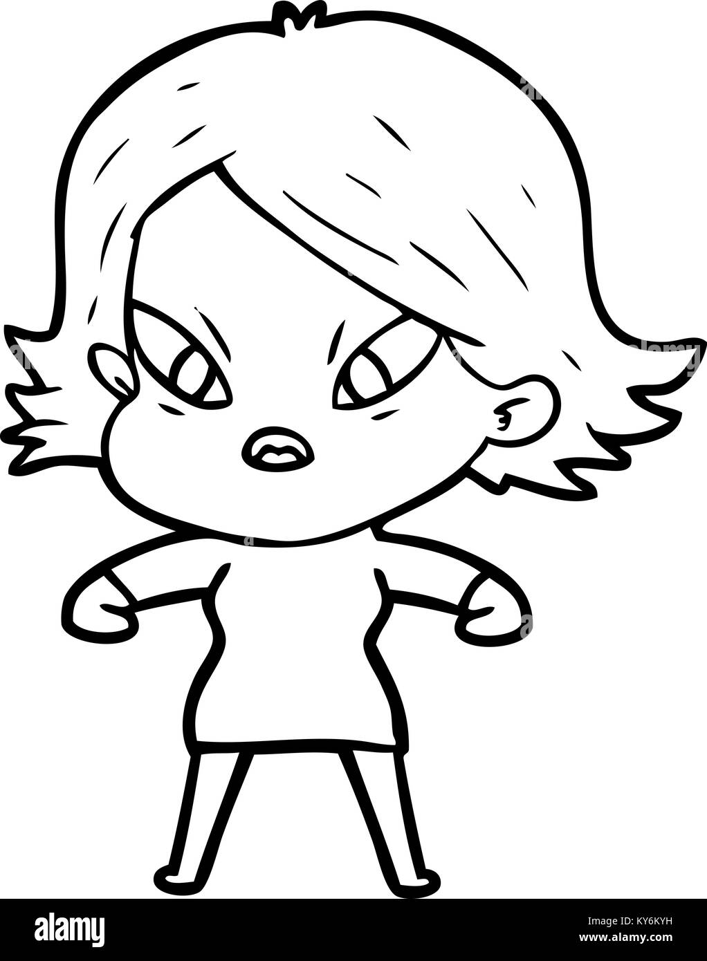 cartoon stressed woman Stock Vector Image & Art - Alamy