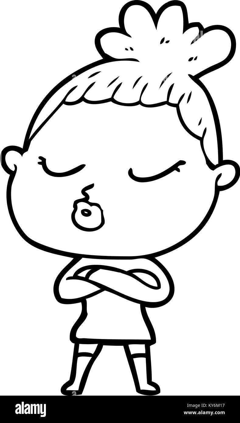 cartoon calm woman Stock Vector Image & Art - Alamy