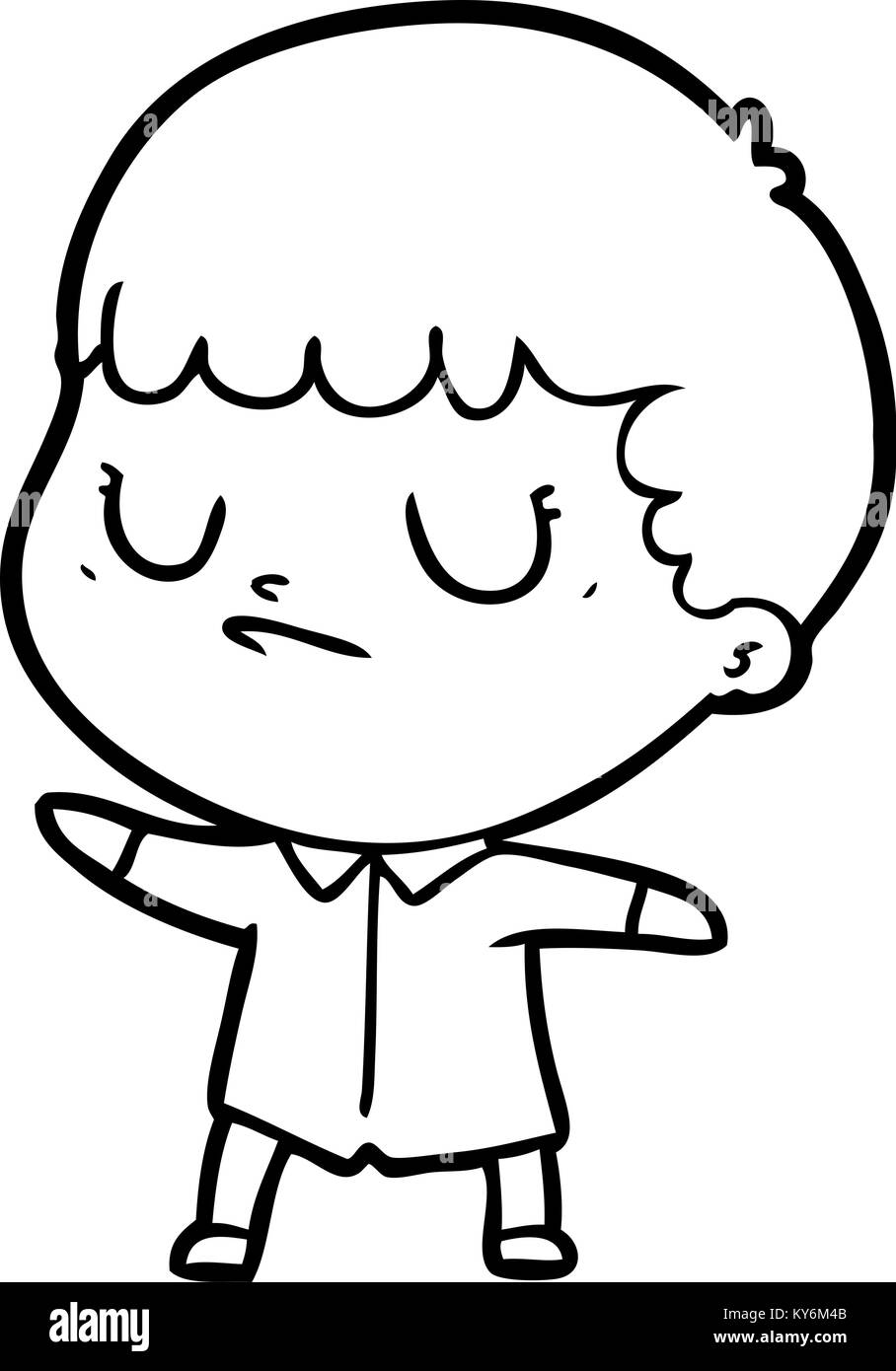 cartoon grumpy boy Stock Vector Image & Art - Alamy