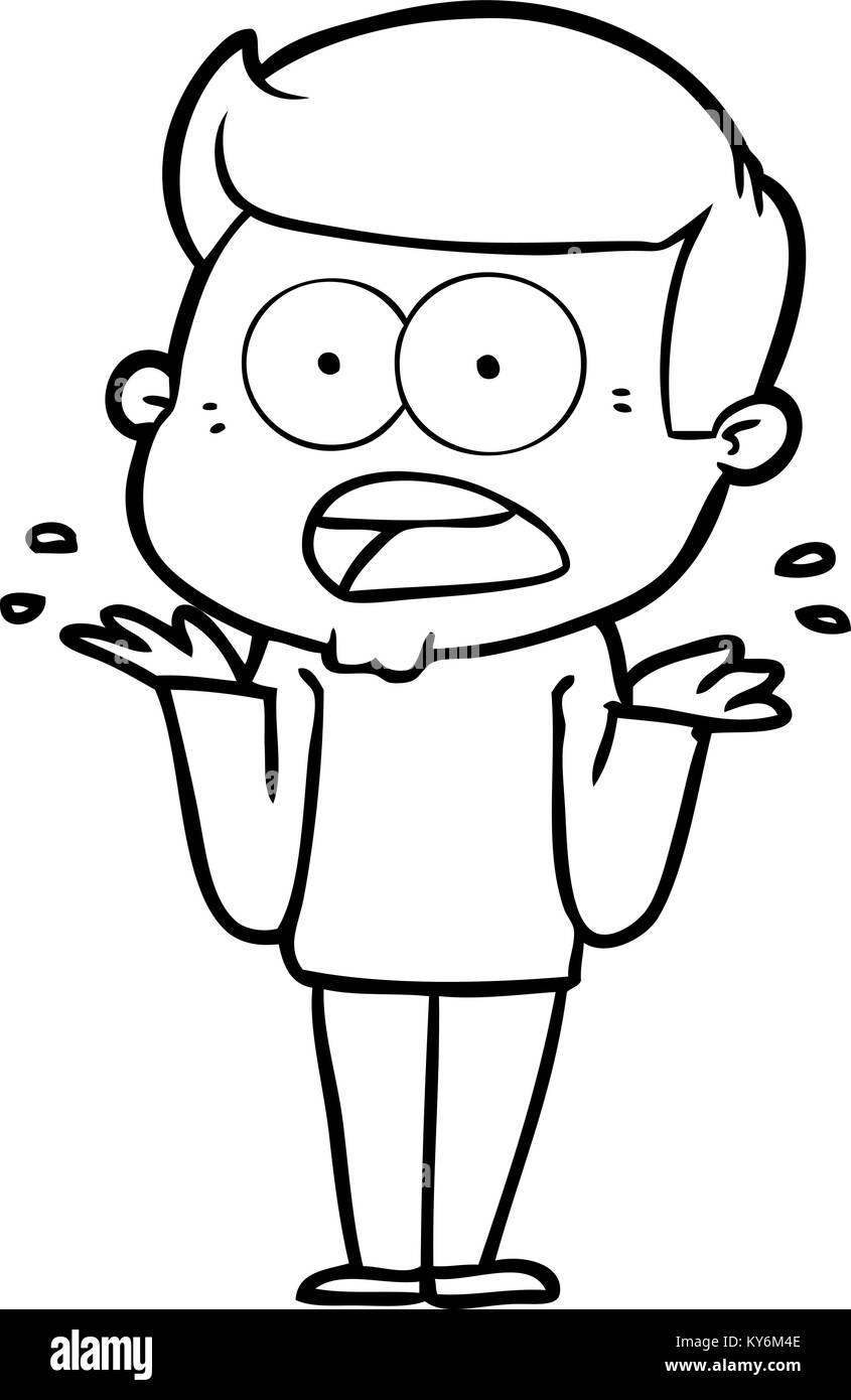 cartoon shocked man Stock Vector Image & Art - Alamy