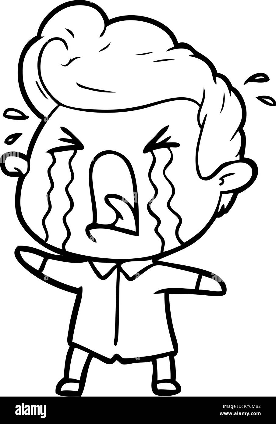 cartoon crying man Stock Vector Image & Art - Alamy