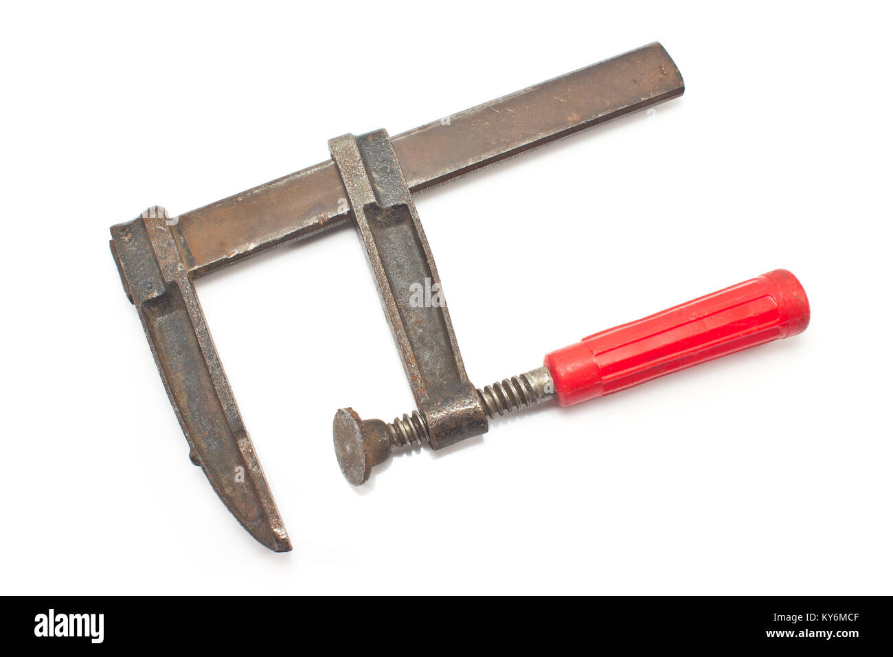 Clamp tool isolated on white background Stock Photo - Alamy
