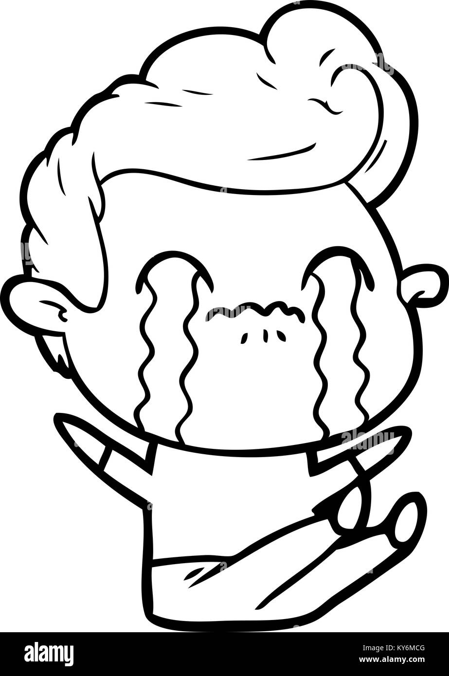 cartoon man crying Stock Vector Image & Art - Alamy