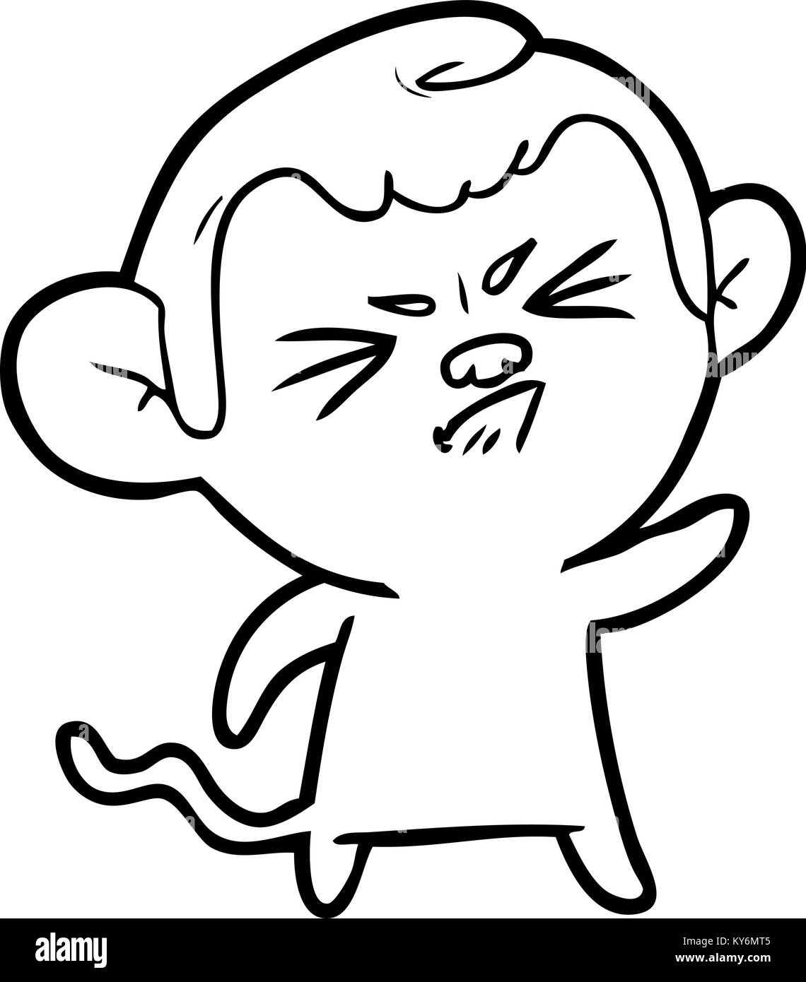 cartoon angry monkey Stock Vector Image & Art - Alamy