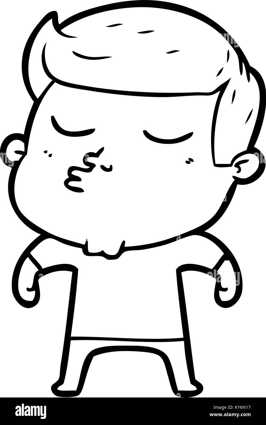 cartoon model guy pouting Stock Vector Image & Art - Alamy