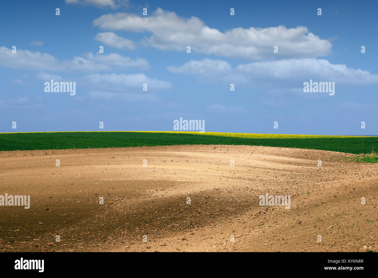 Brown green yellow field hi-res stock photography and images - Alamy