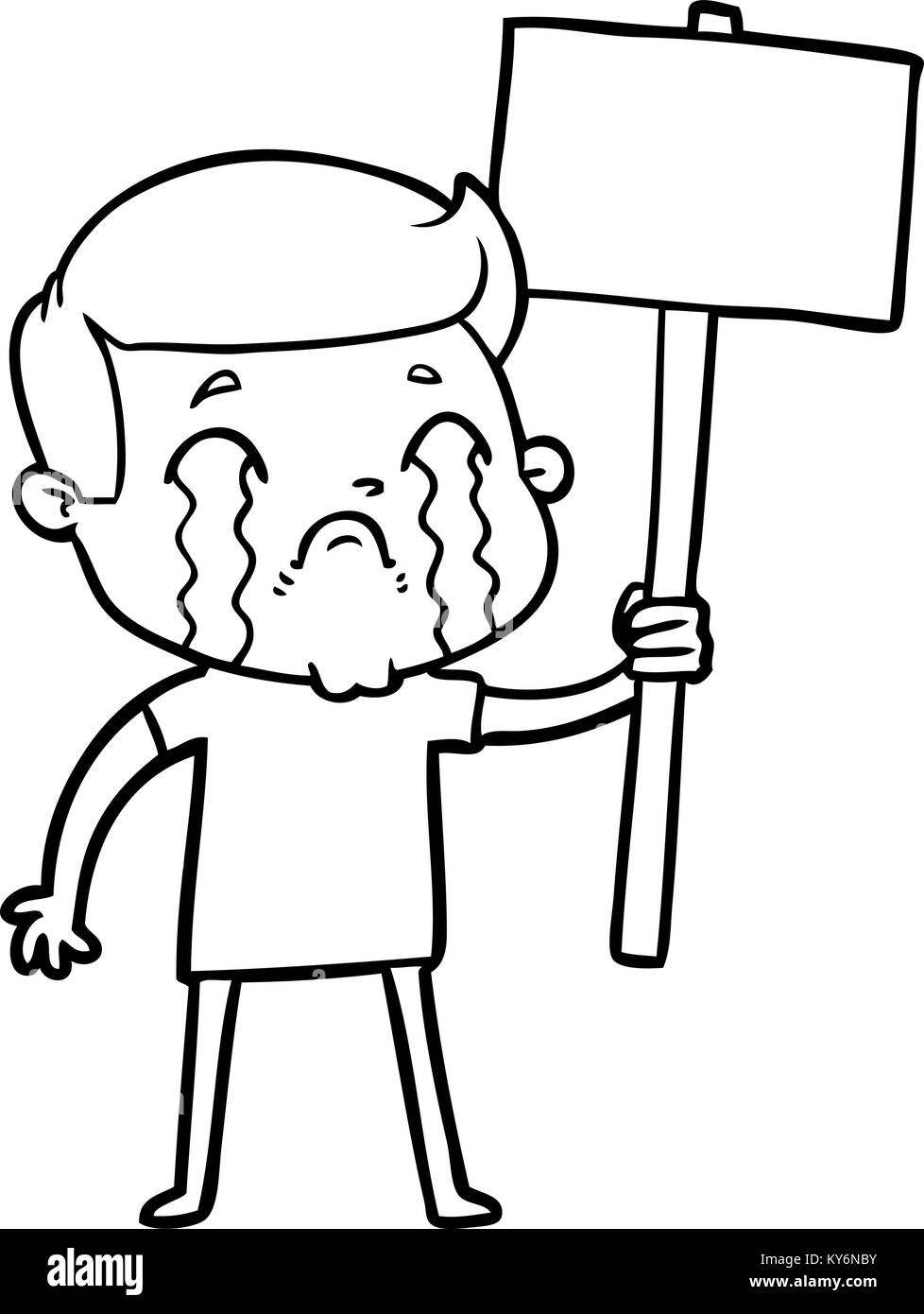 cartoon man crying Stock Vector Image & Art - Alamy