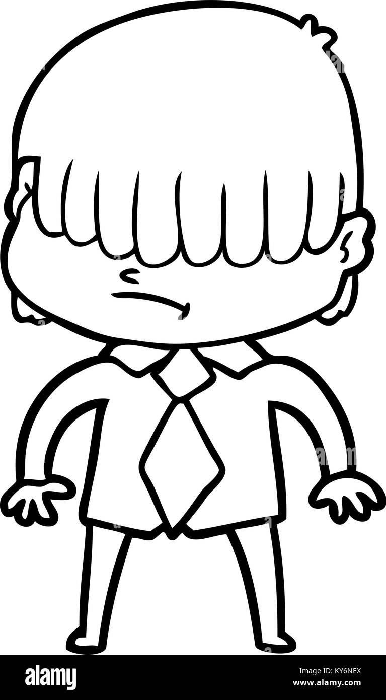 cartoon boy with untidy hair Stock Vector Image & Art - Alamy