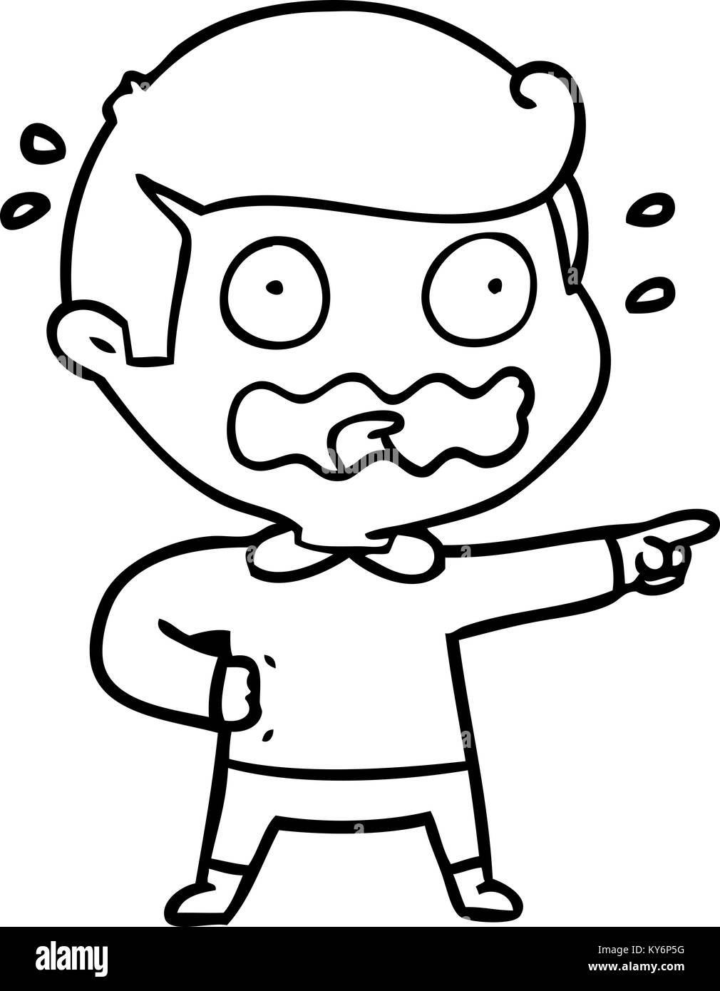 cartoon stressed out pointing Stock Vector Image & Art - Alamy