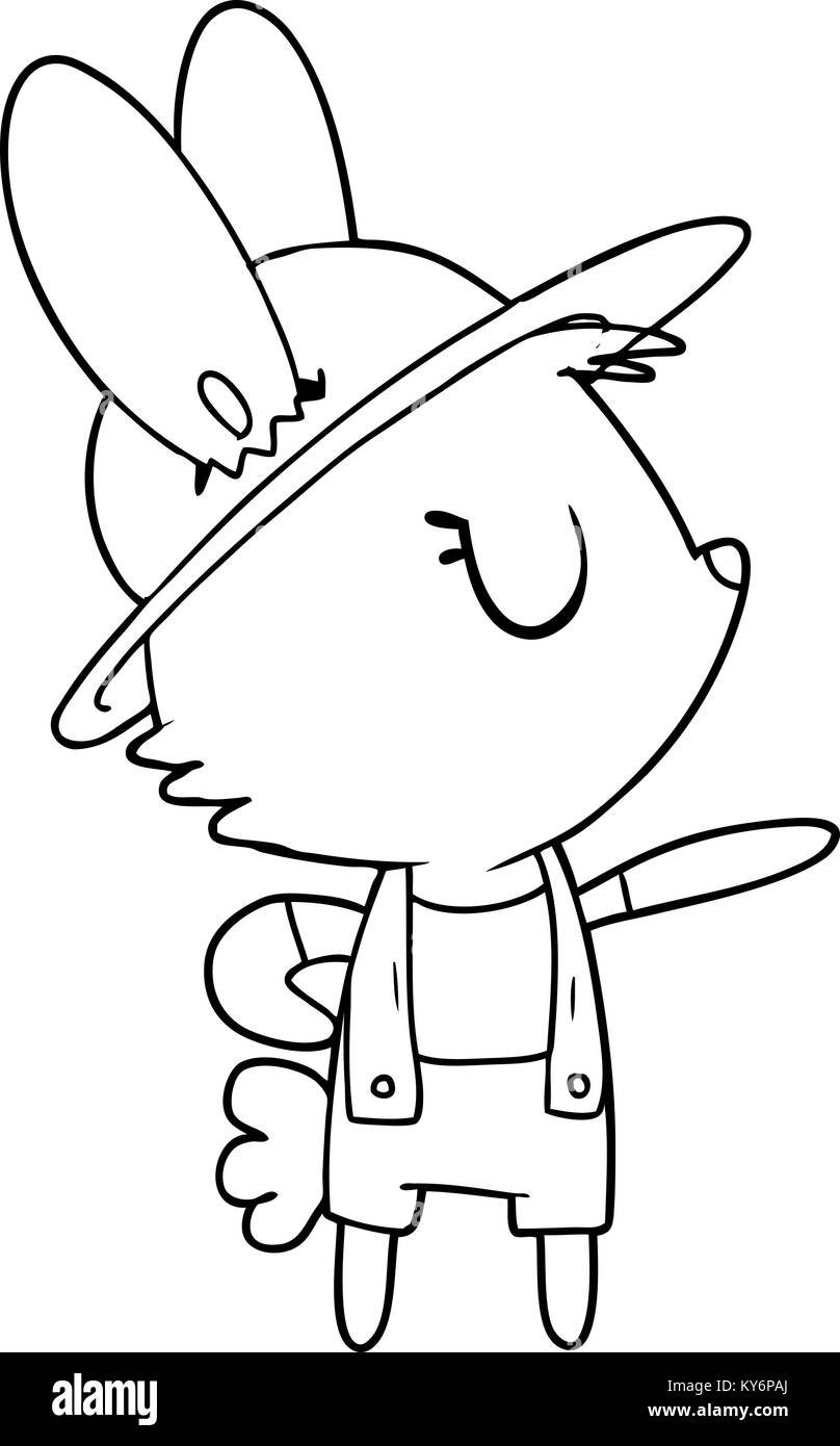 cartoon rabbit construction worker Stock Vector Image & Art - Alamy