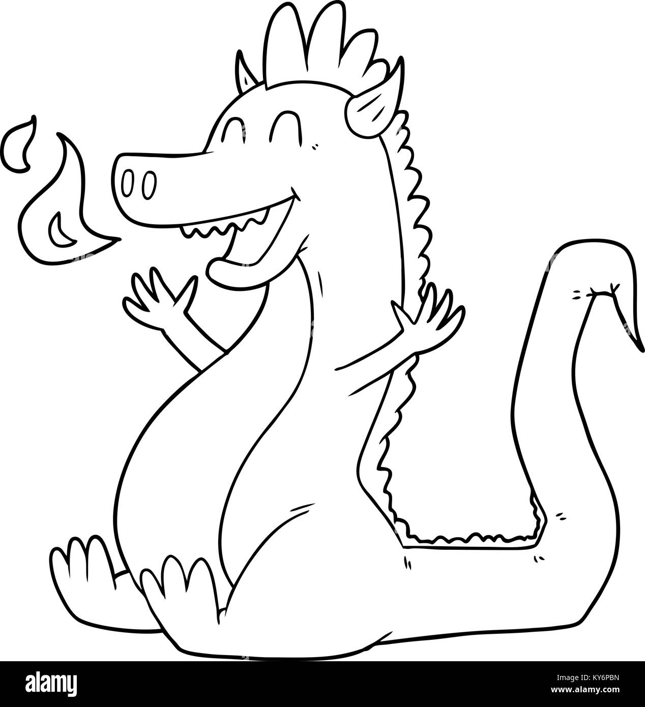 cartoon happy dragon Stock Vector Image & Art - Alamy