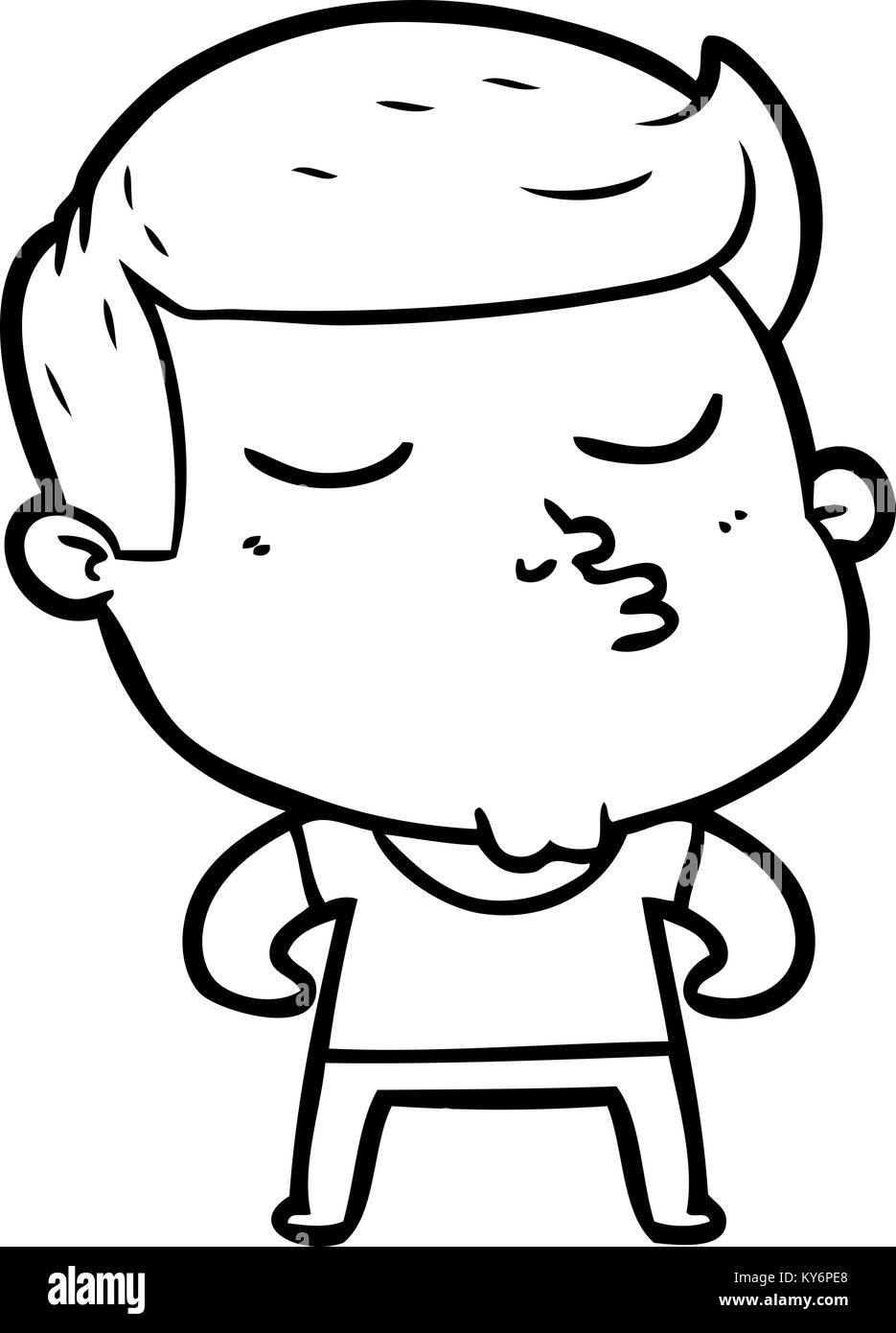 cartoon model guy pouting Stock Vector Image & Art - Alamy