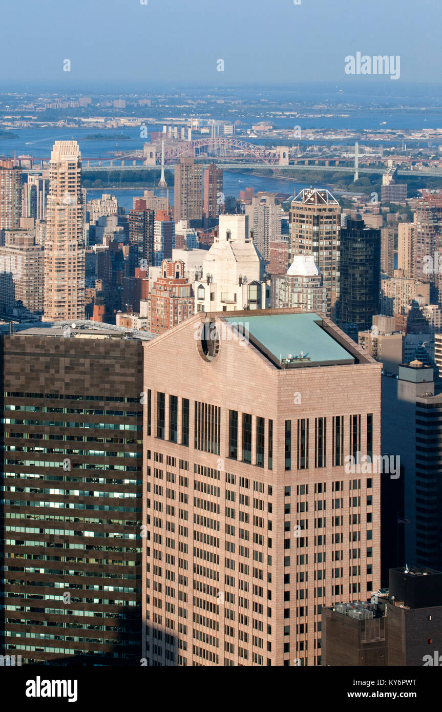 Aerial views of Midtown and Upper East Side skyscrapers view from The ...