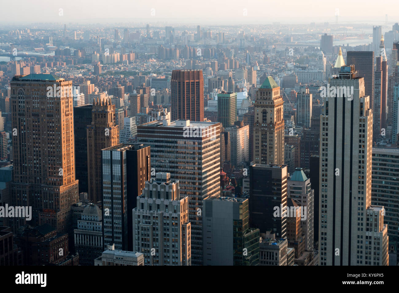 Aerial views of Midtown and Upper East Side skyscrapers view from The ...