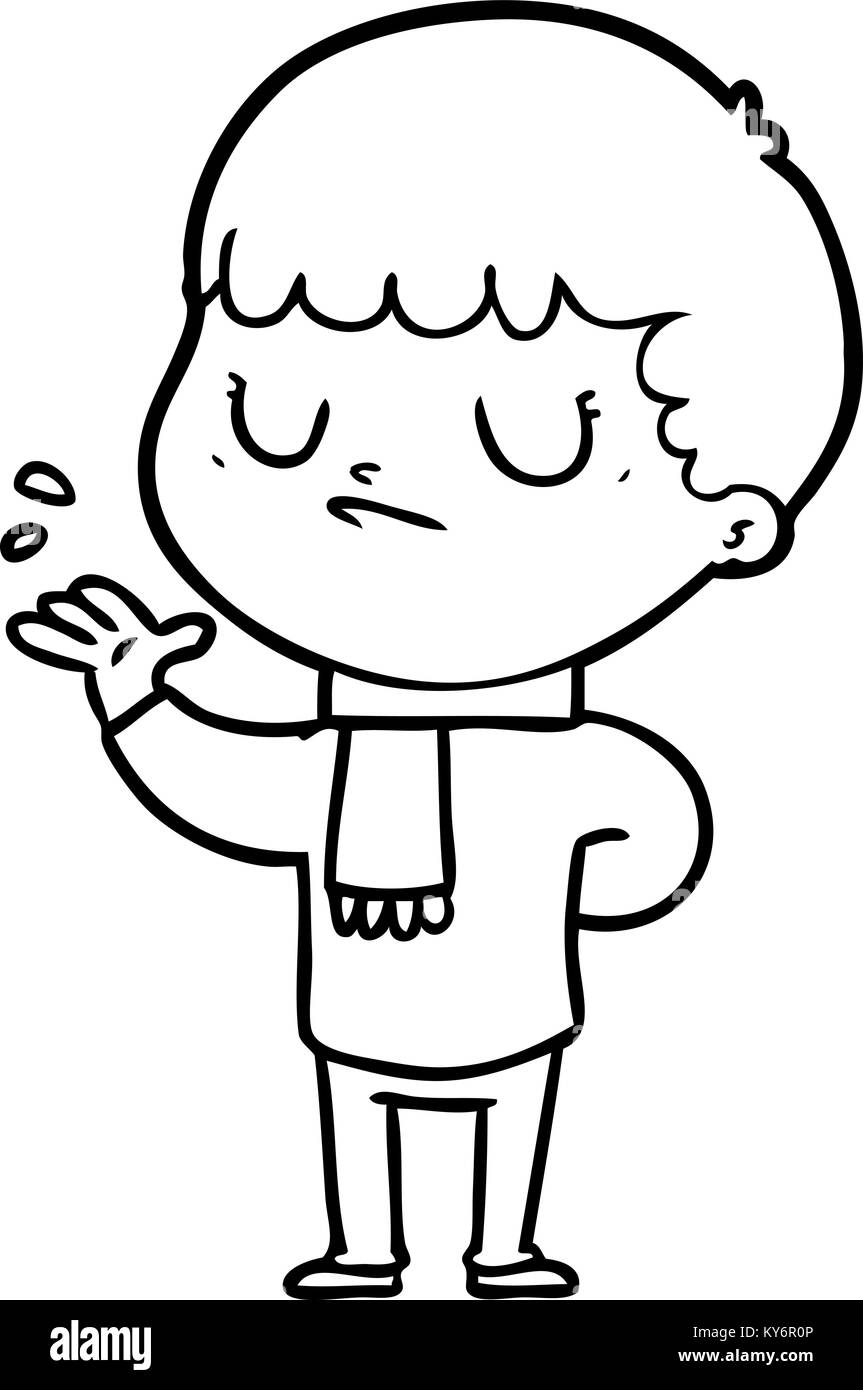 cartoon grumpy boy Stock Vector Image & Art - Alamy