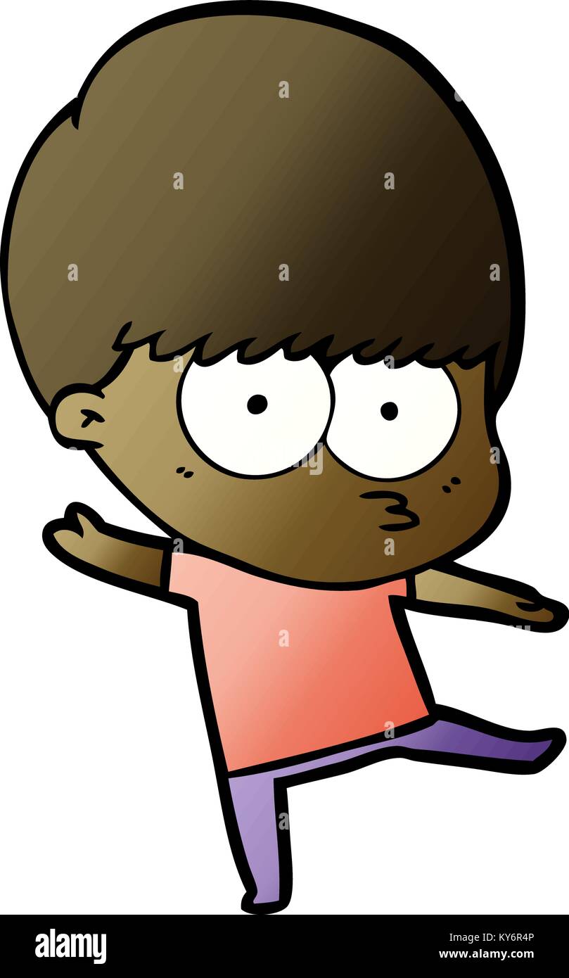 nervous cartoon boy dancing Stock Vector Image & Art - Alamy
