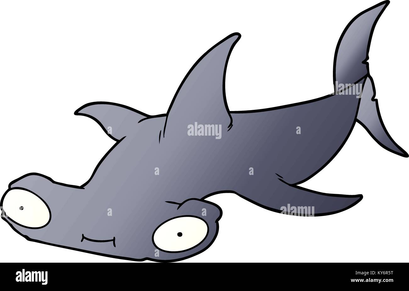 cartoon hammerhead shark Stock Vector Image & Art - Alamy