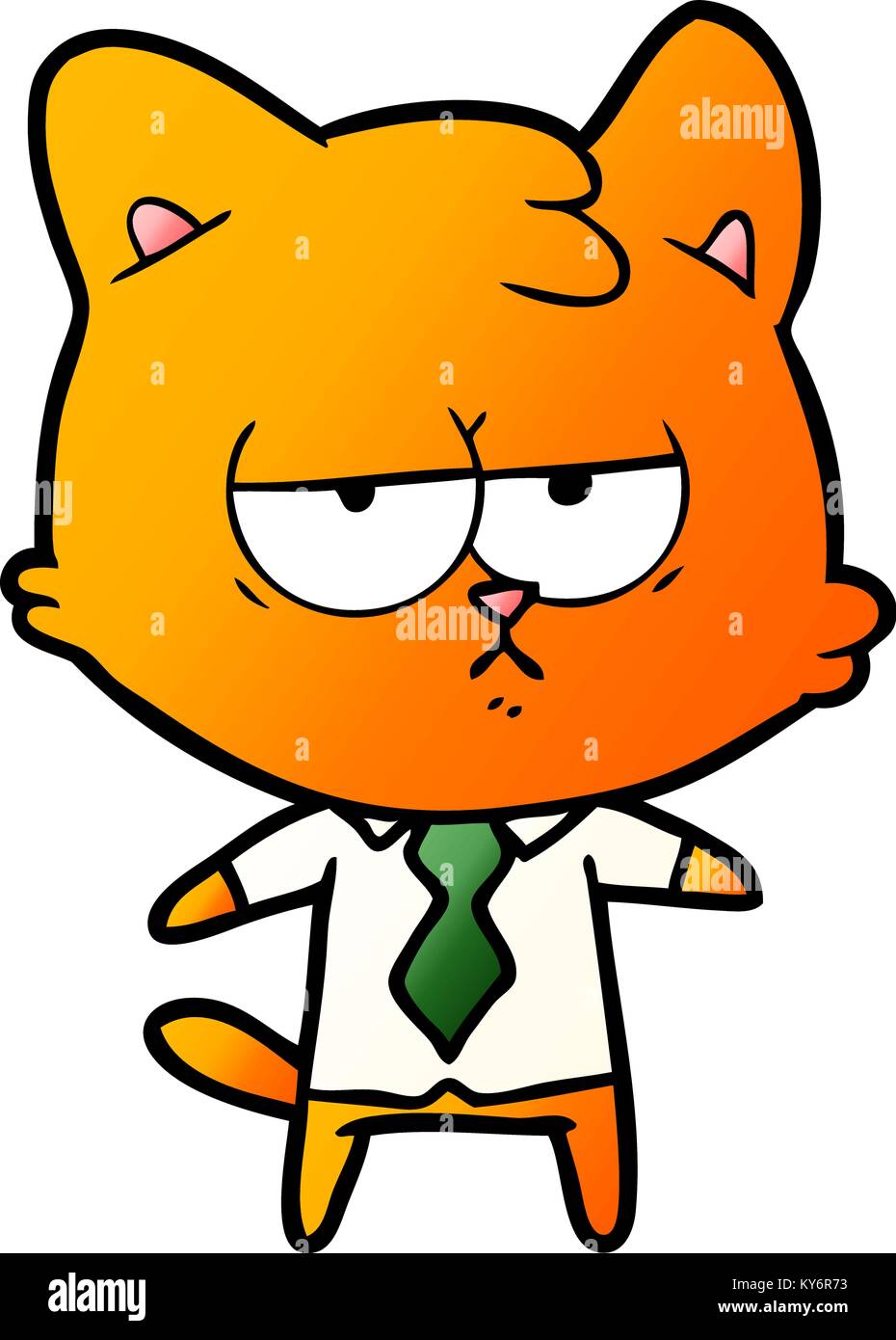 bored cartoon cat Stock Vector Image & Art - Alamy