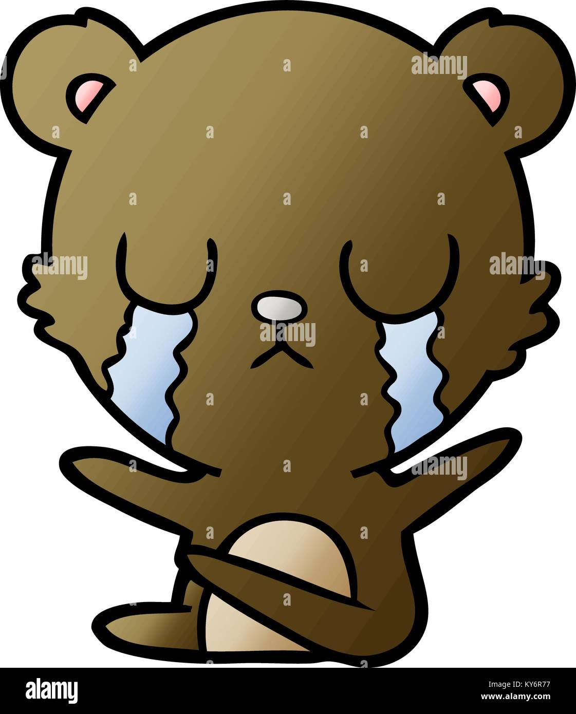 crying cartoon bear Stock Vector Image & Art - Alamy