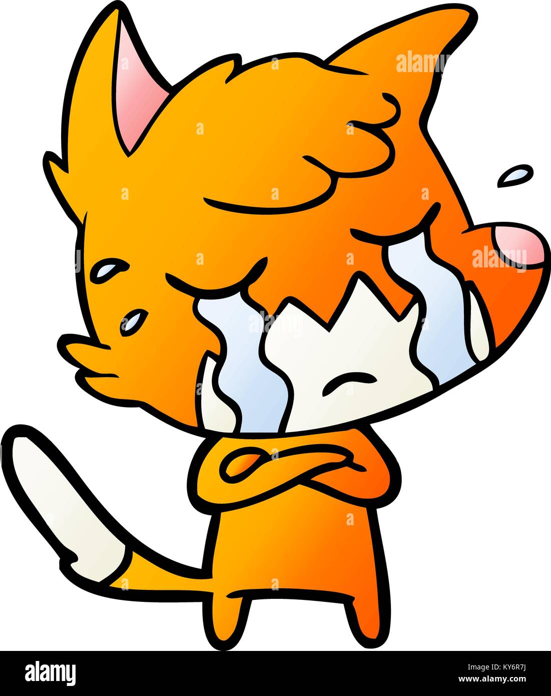 crying fox cartoon Stock Vector Image & Art - Alamy