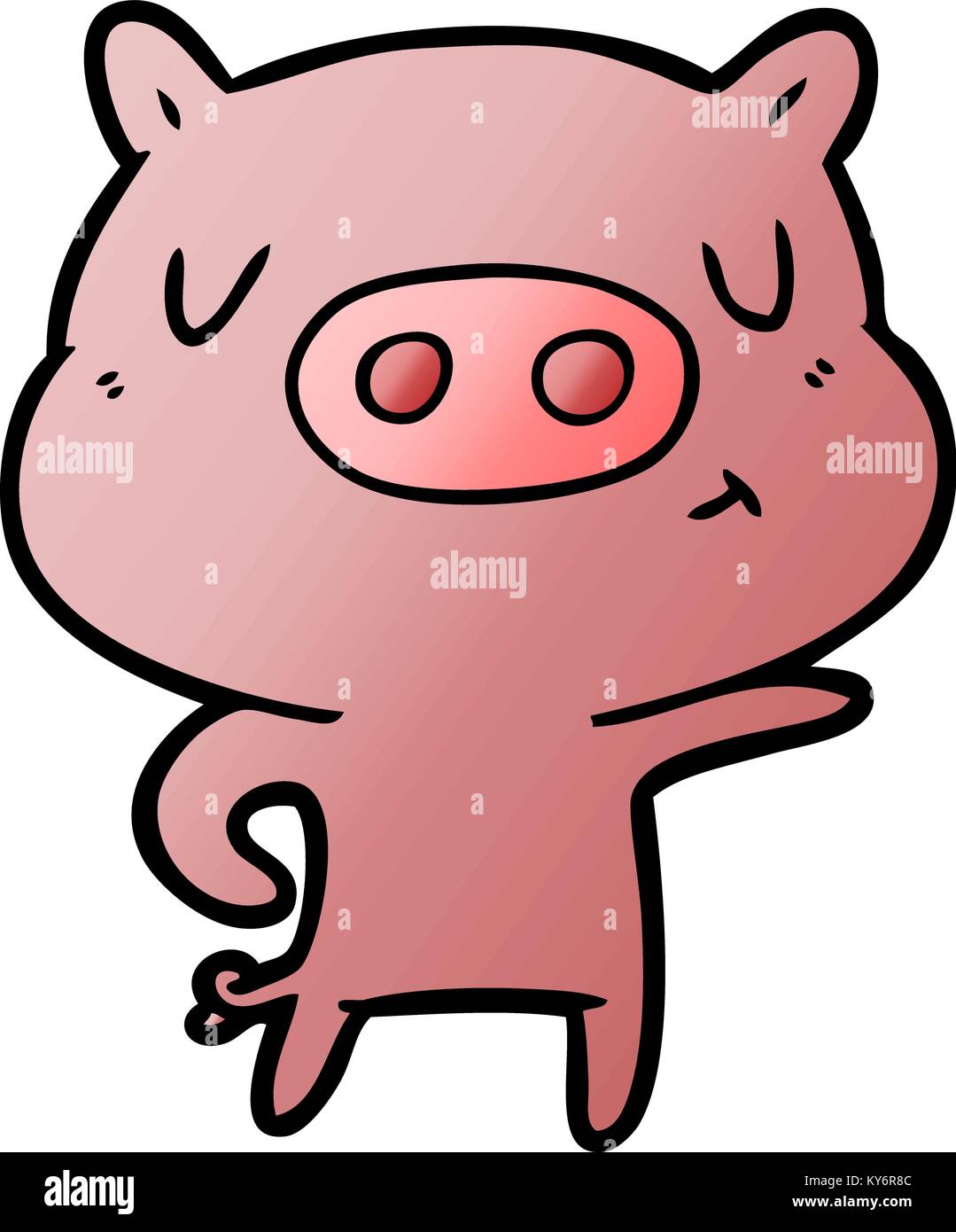 cartoon pig pointing Stock Vector Image & Art - Alamy