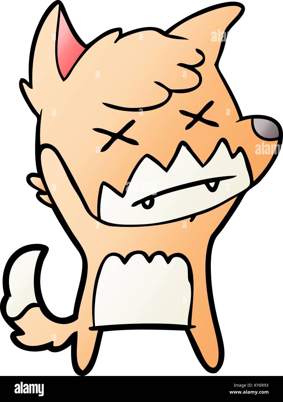 cartoon cross eyed fox Stock Vector Image & Art - Alamy