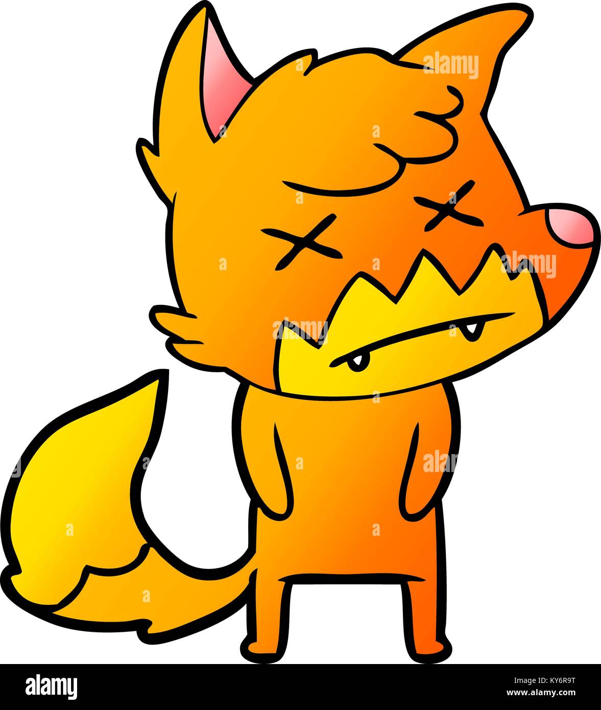 cartoon dead fox Stock Vector Image & Art - Alamy