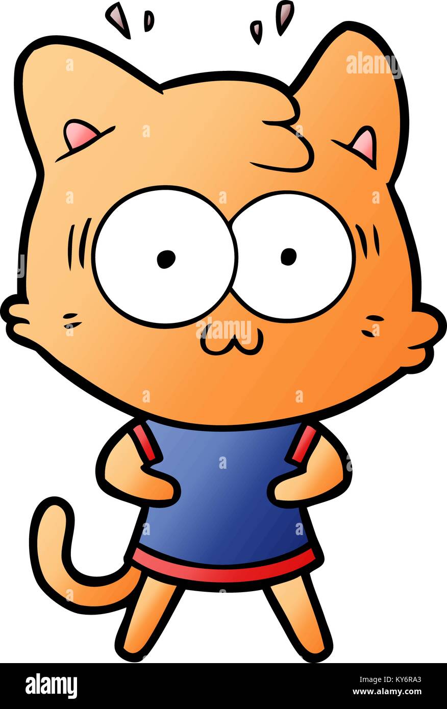 cartoon surprised cat Stock Vector Image & Art - Alamy