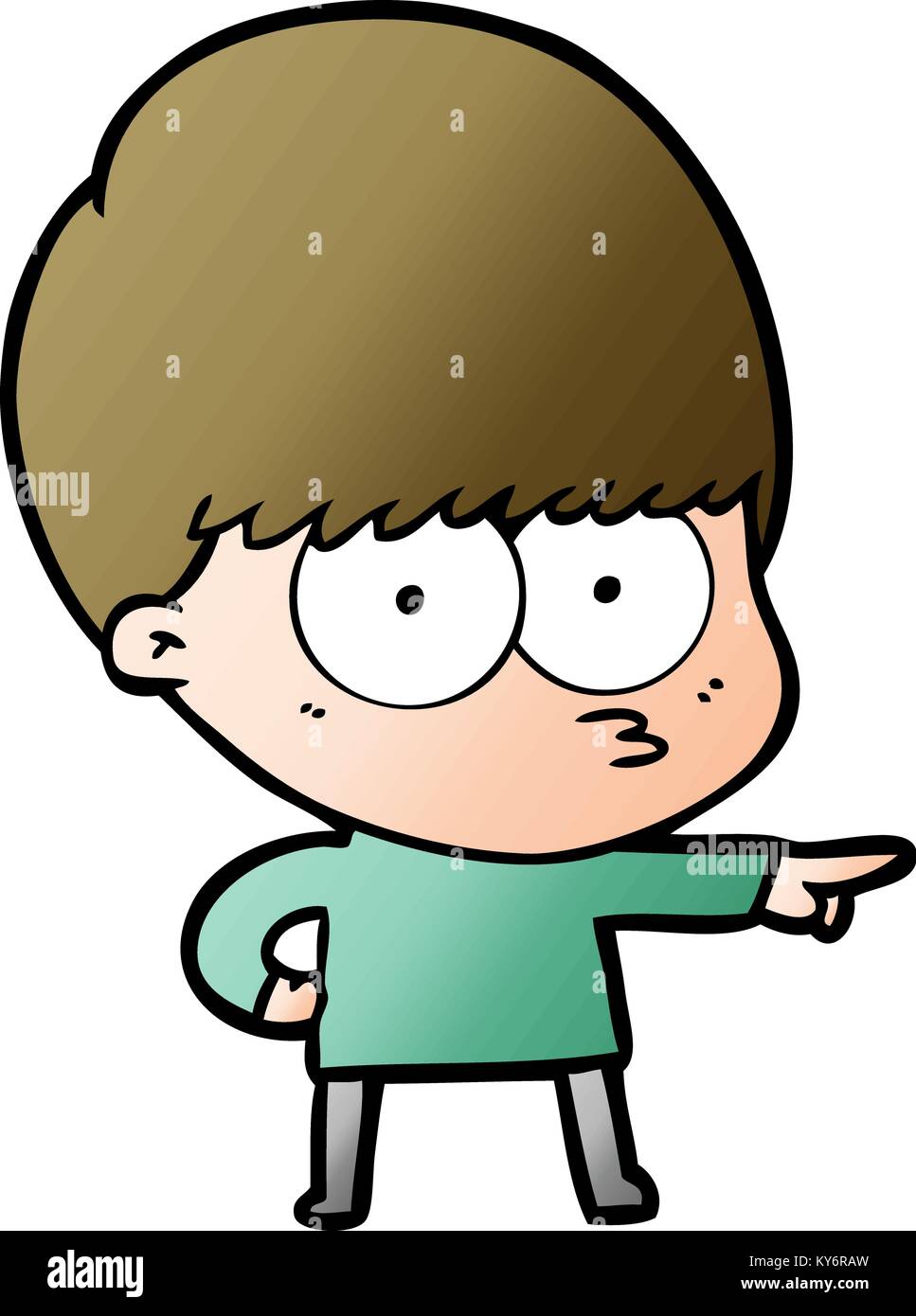 nervous cartoon boy Stock Vector Image & Art - Alamy