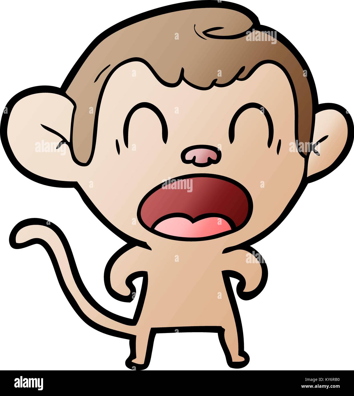 shouting cartoon monkey Stock Vector Image & Art - Alamy