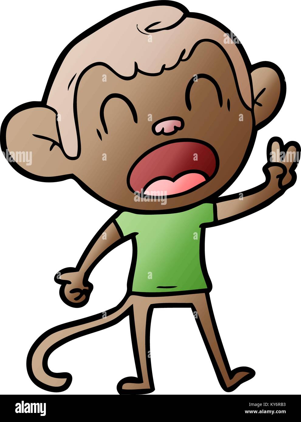 shouting cartoon monkey Stock Vector Image & Art - Alamy