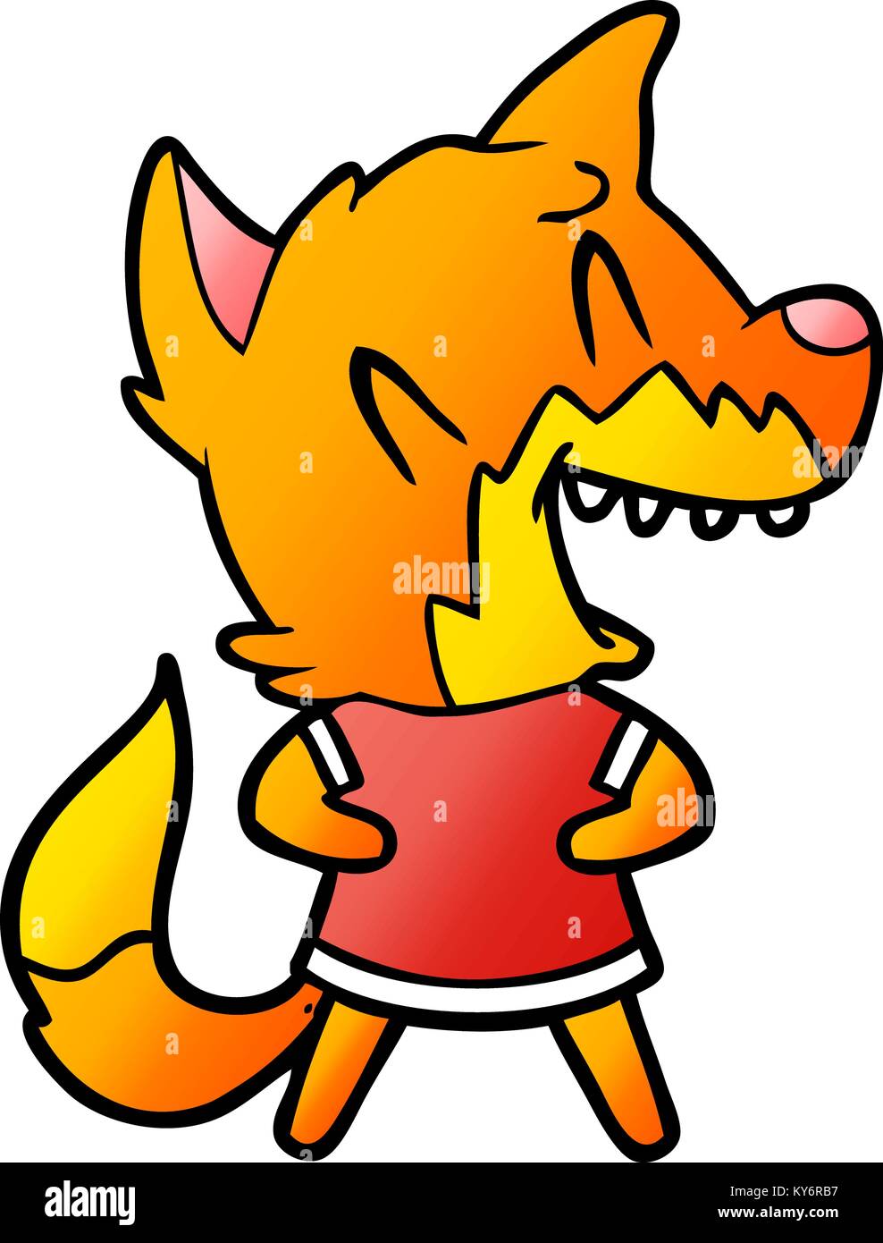 laughing fox cartoon Stock Vector Image & Art - Alamy