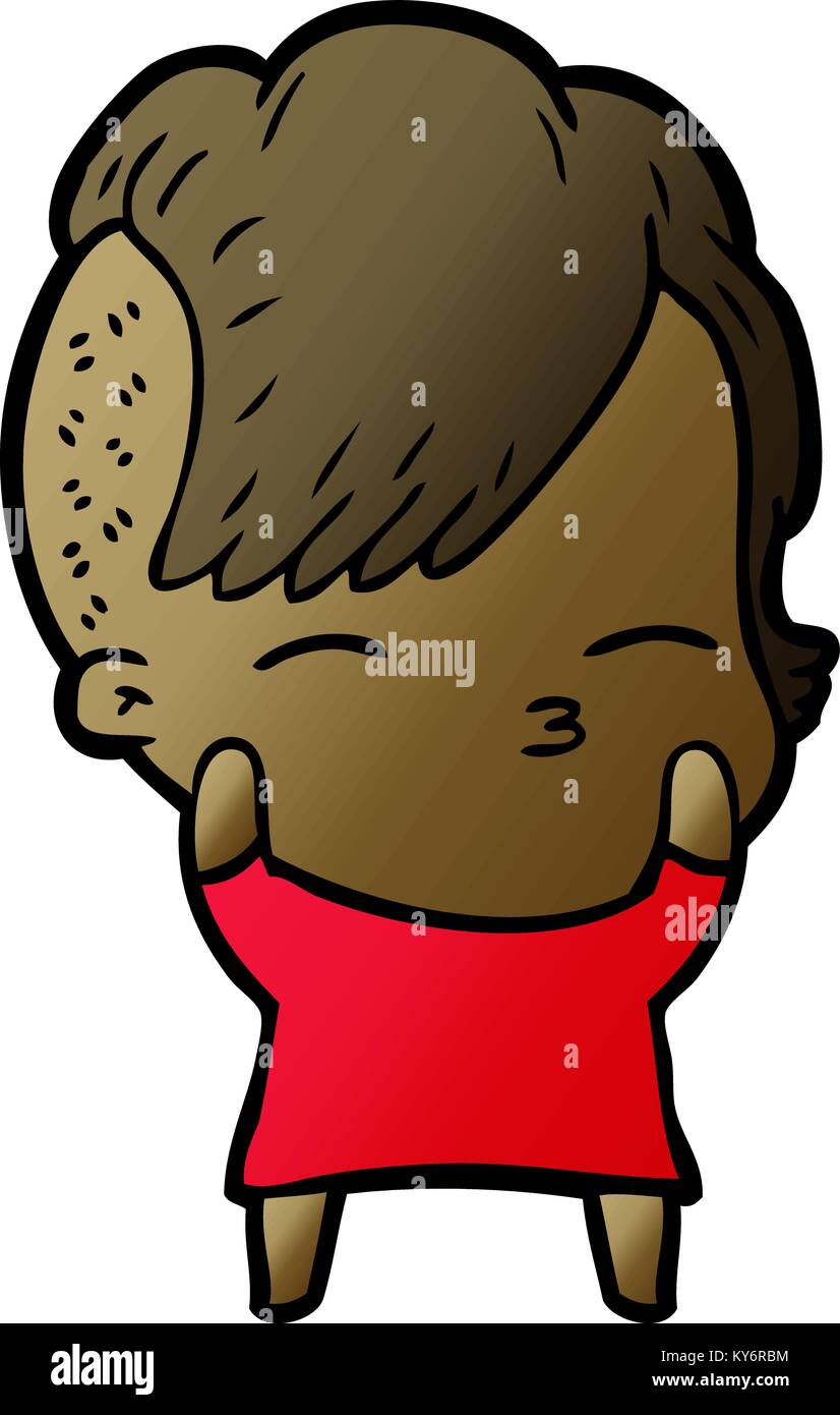 cartoon squinting girl Stock Vector Image & Art - Alamy