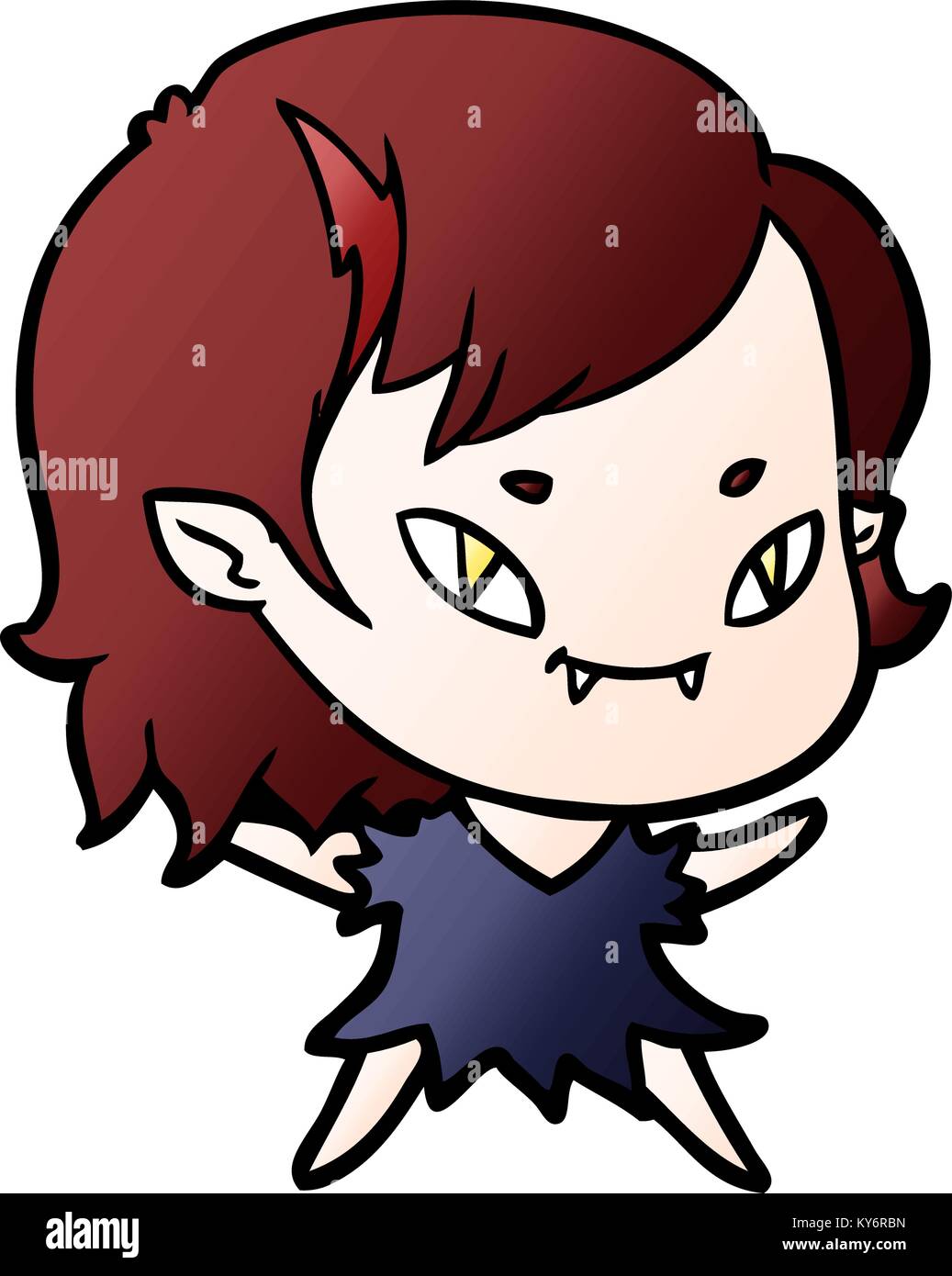 cartoon friendly vampire girl Stock Vector Image & Art - Alamy