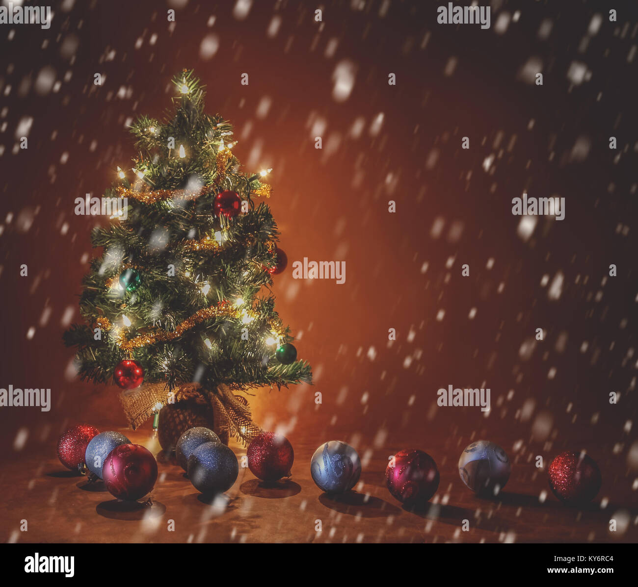 Christmas ball lighted tree hi-res stock photography and images - Alamy