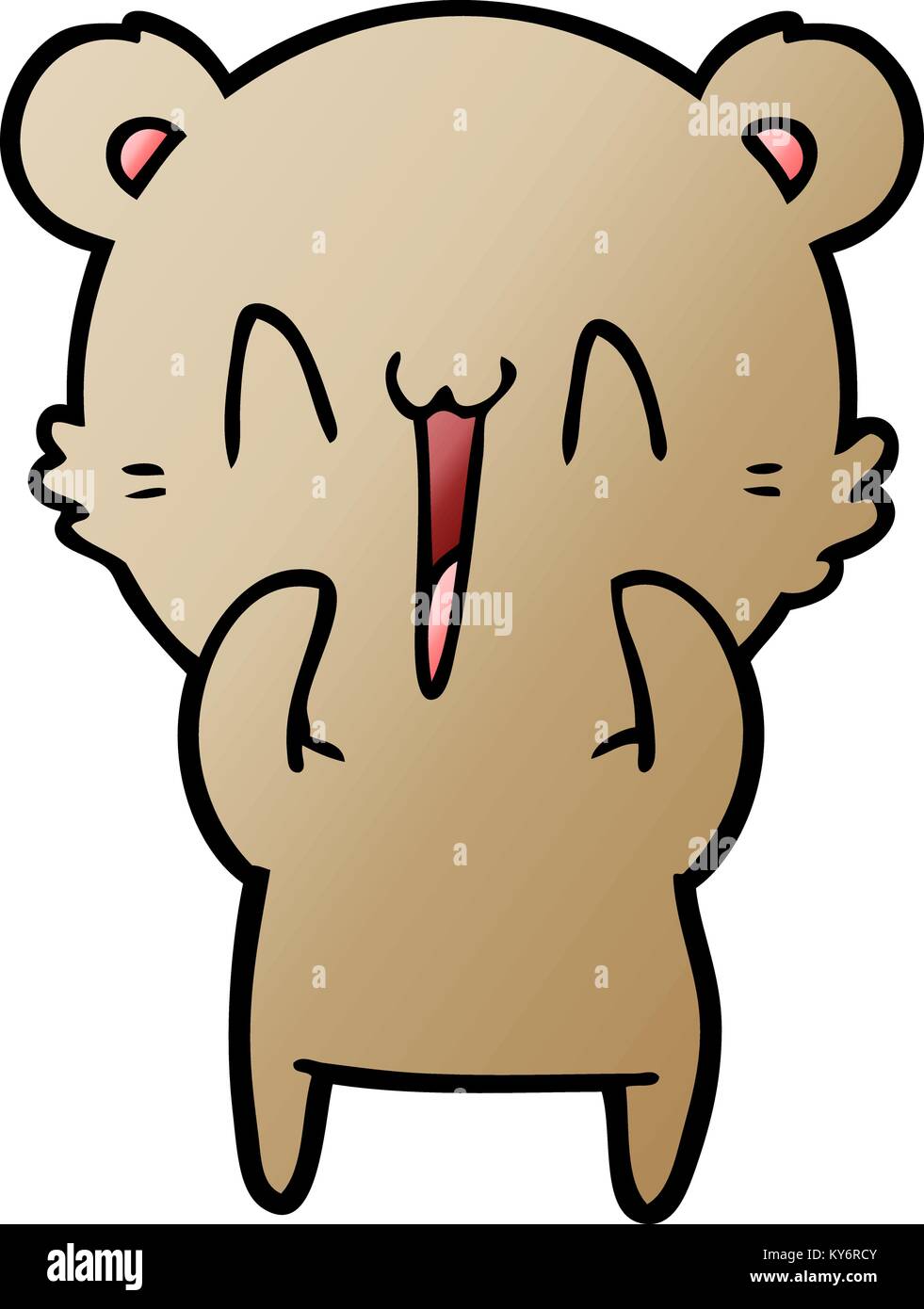 happy bear cartoon Stock Vector Image & Art - Alamy