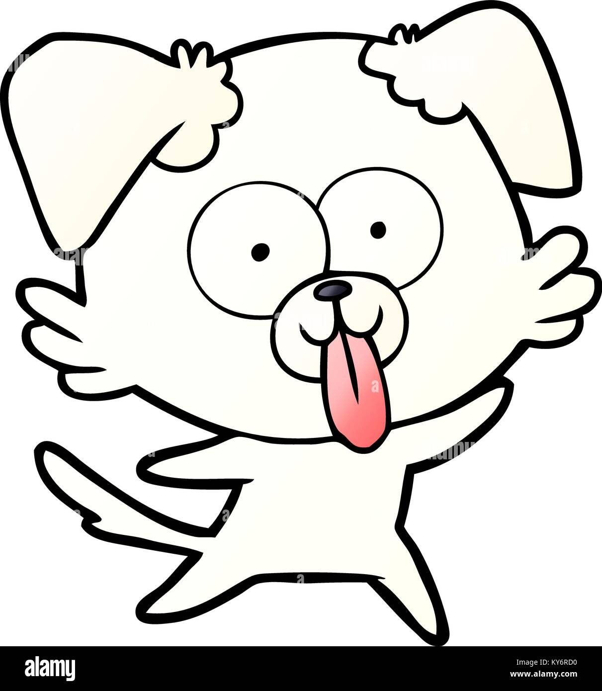 cartoon dog with tongue sticking out Stock Vector Image & Art - Alamy