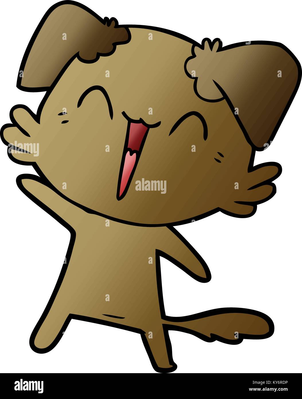 happy little dog cartoon Stock Vector Image & Art - Alamy