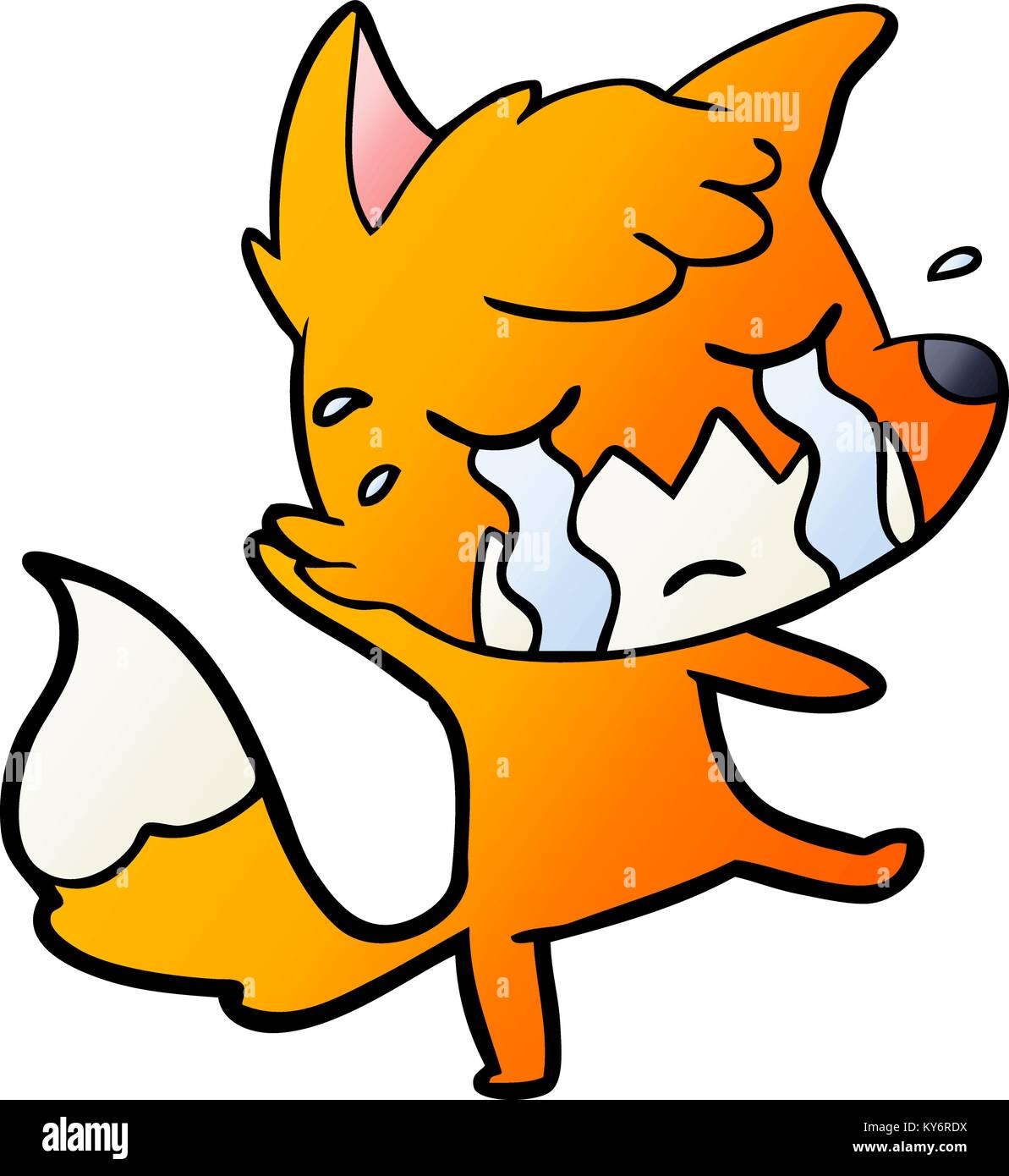 crying fox cartoon Stock Vector Image & Art - Alamy