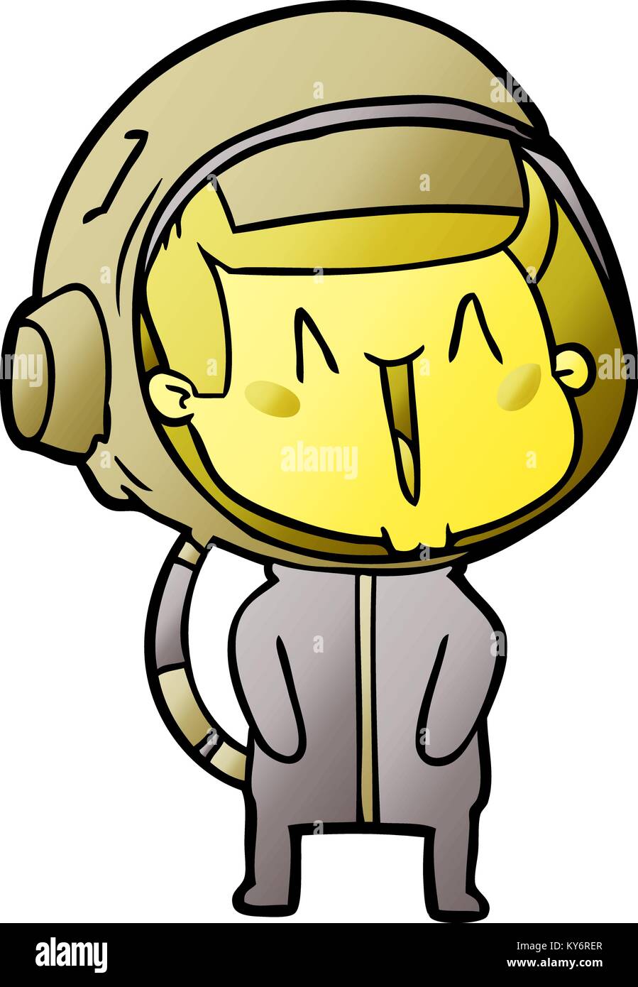 happy cartoon astronaut Stock Vector Image & Art - Alamy