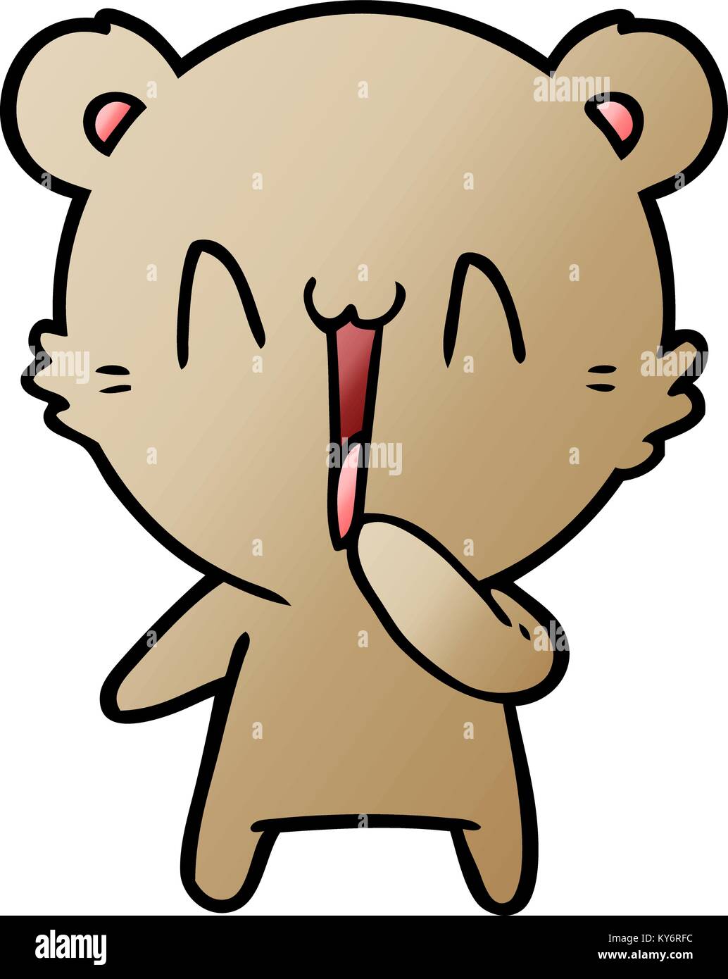 happy bear cartoon Stock Vector Image & Art - Alamy