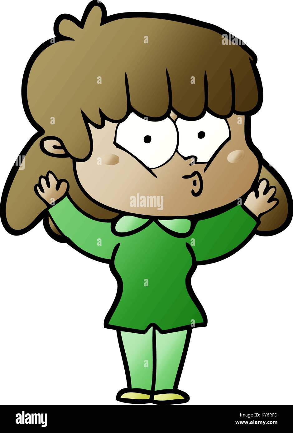 cartoon whistling girl Stock Vector Image & Art - Alamy