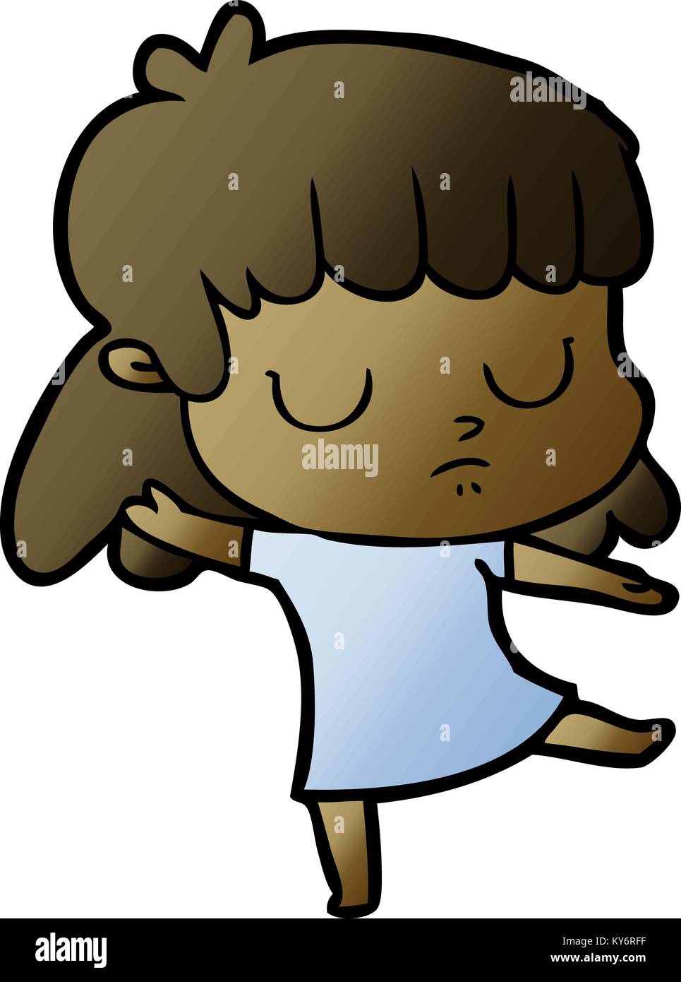 cartoon indifferent woman dancing Stock Vector Image & Art - Alamy