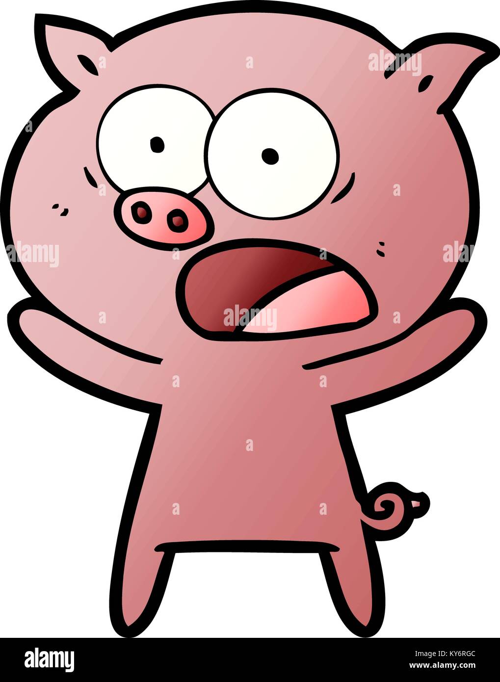 cartoon pig shouting Stock Vector Image & Art - Alamy