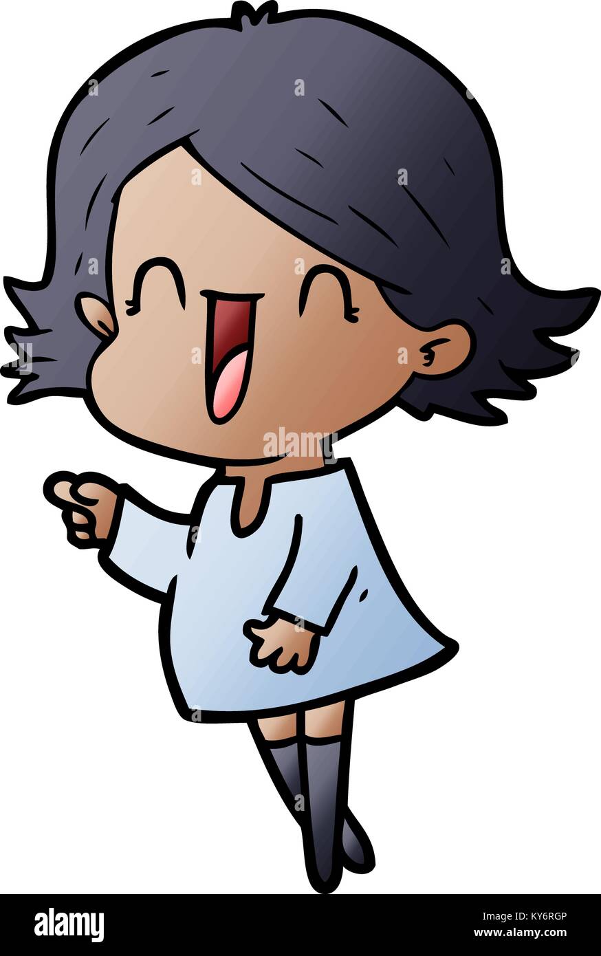 cartoon happy woman Stock Vector Image & Art - Alamy