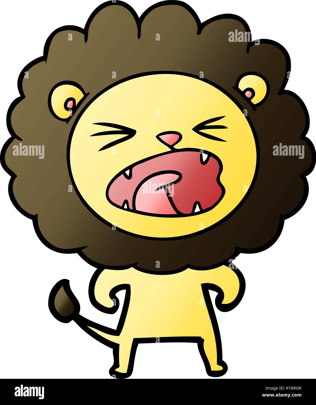 cartoon angry lion Stock Vector Image & Art - Alamy