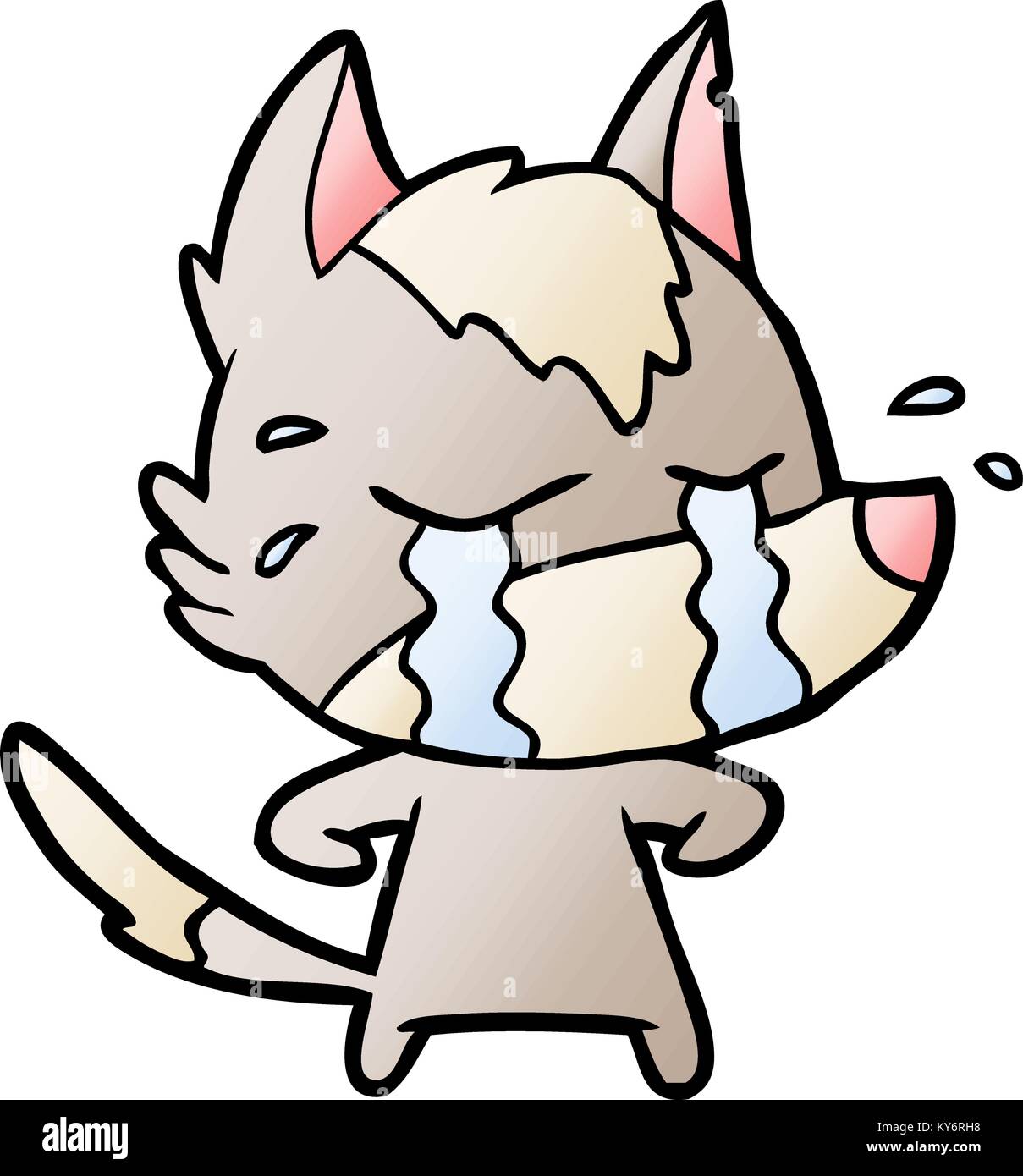 cartoon crying wolf Stock Vector Image & Art - Alamy