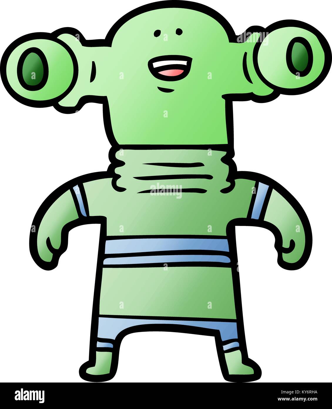 friendly cartoon alien Stock Vector Image & Art - Alamy